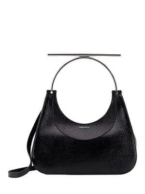 Alexander McQueen Leather Handbag With Logo - Black