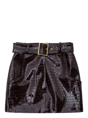 ROWEN ROSE Rowen Rose Embossed Mini Skirt
