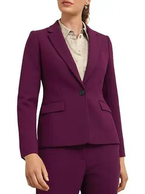 HOBBS LONDON Sami Single Breasted Jacket - Warm Plum