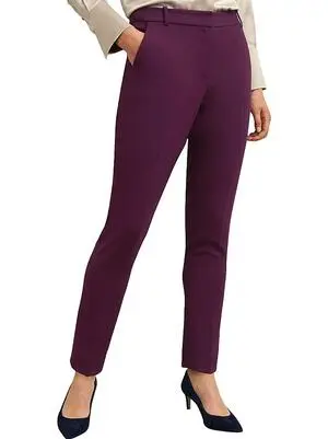 HOBBS LONDON Sami Tapered Leg Trousers - Warm Plum