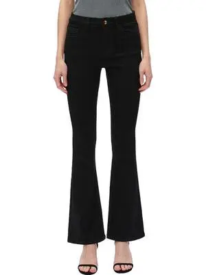 BAYEAS High-waist Bootcut Jeans - Solid Black