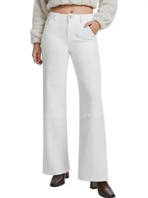 BAYEAS Eva High Waist Wide Leg Jeans - White