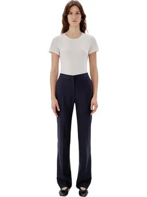 ANOTHER TOMORROW Another Tomorrow Classic Straight Leg Trouser