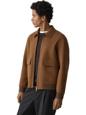 Theory Theory Sean Jacket In Double-Face Wool-Cashmere Cafe