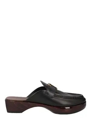 TOD'S Leather Clogs - Black