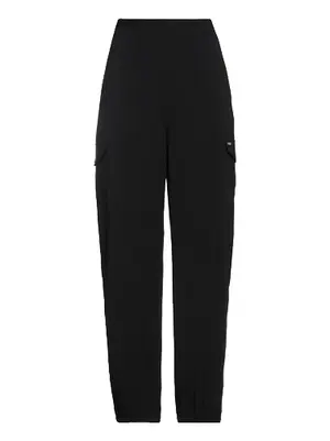 Armani Exchange High-waisted Tapered Cargo Pants - Black