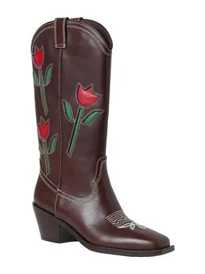 LOEFFLER RANDALL Wilder Western Boot - Espresso
