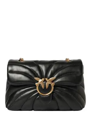 Pinko Pinko Quilted Leather Shoulder Bag Black