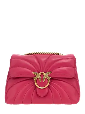 Pinko Pinko Quilted Leather Shoulder Bag Fuchsia