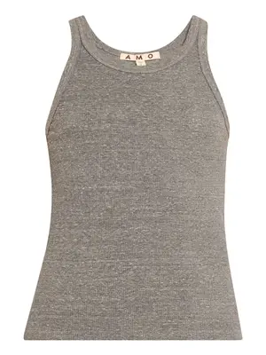 AMO AMO Denim Long Tank Top Heather Grey