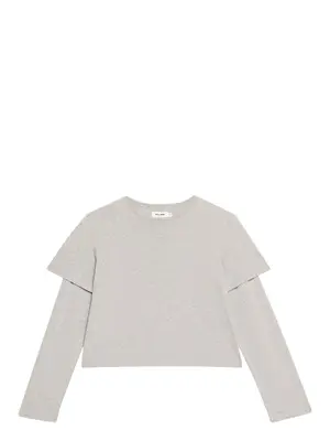 Still Here Still Here Layered Cotton Tee Heather