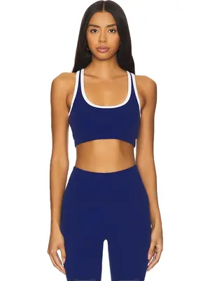 Varley Move Selma Bra In Royal - Blue Depths & White