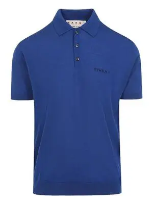 Marni Short Sleeve Polo Shirt - Blue
