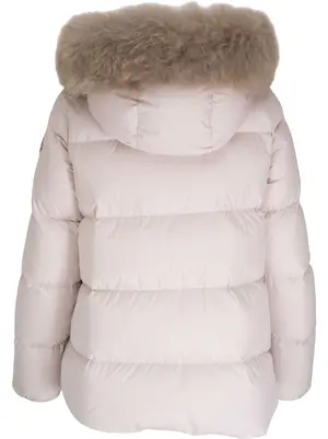 Moncler Laichefur Parka Coat - Neutrals