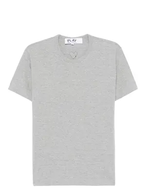 Play Comme Des Garcon Heart-patch T-shirt - Grey