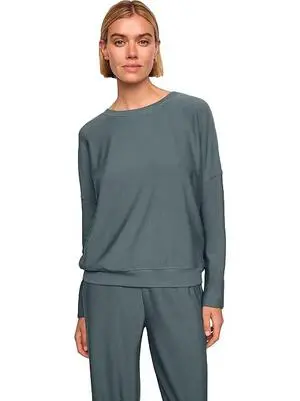 Eberjey Softest Sweats Pullover - Blue