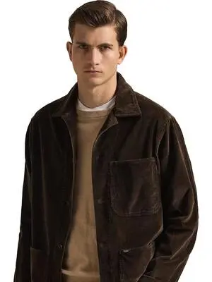 Ralph Lauren Corduroy Utility Overshirt - Dark Beech