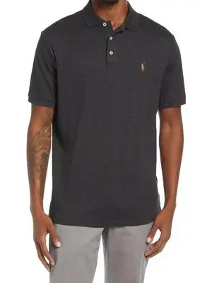 Polo Ralph Lauren Solid Cotton Jersey Polo - Black Marl Heather