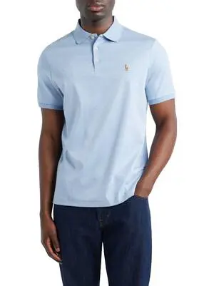 Polo Ralph Lauren Solid Cotton Jersey Polo - Blue Htr
