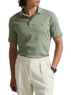 Polo Ralph Lauren Solid Cotton Jersey Polo - Greenery Heather