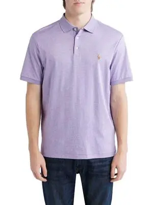 Polo Ralph Lauren Solid Cotton Jersey Polo - Purple Htr