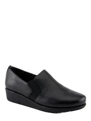 SPRING STEP SHOES Arete Wedge Slip-on Sneaker - Black