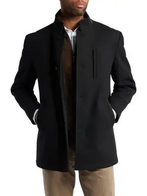 Johnston & Murphy Upton Car Coat - Black