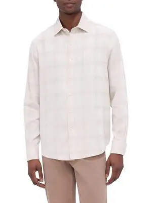 Bugatchi Julian Shaped Fit Plaid Button-up Shirt - Desert