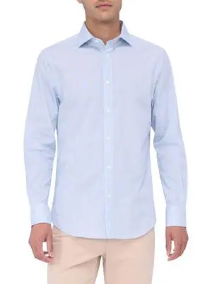 Bugatchi Axel Shaped Fit Button-up Shirt - Ice