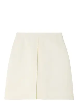 LIBEROWE Alex Layered Wool-crepe Mini Skirt - White