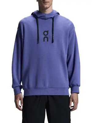 On On Club Oversize Organic Cotton Blend Hoodie Iris