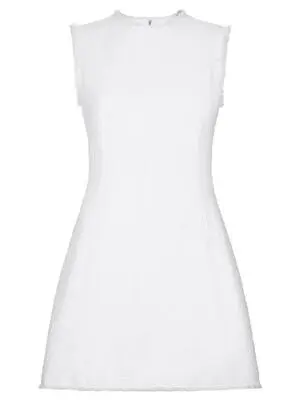 DOLCE & GABBANA Short Cotton Raschel Tweed Dress