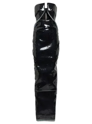 Rick Owens Strapless Sequined Gown - Blue