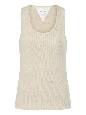 Bottega Veneta Ribbed-knit Tank Top - Beige