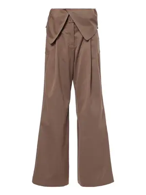 JW Anderson Cotton Twill Wide-leg Pants - Brown