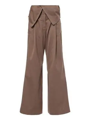 JW Anderson Cotton Twill Wide-leg Pants - Brown