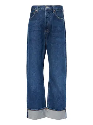 AGOLDE Fran Mid-rise Straight Jeans - Blue
