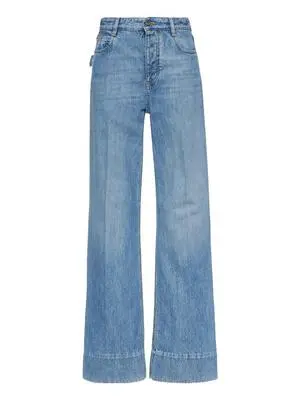 Bottega Veneta Mid-rise Wide-leg Jeans - Blue