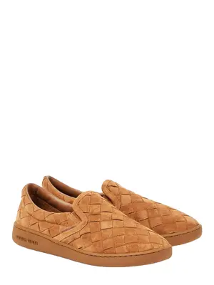 Bottega Veneta Sawyer Suede Slip-on Sneakers - Brown