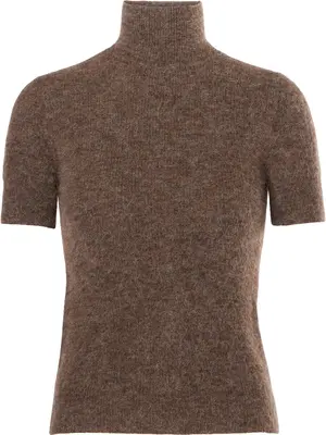 Ralph Lauren Wool-blend Turtleneck Top - Brown