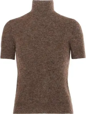 Ralph Lauren Wool-blend Turtleneck Top - Brown