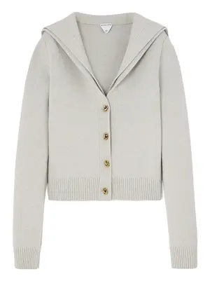 Bottega Veneta Layered Wool Cardigan - Gray