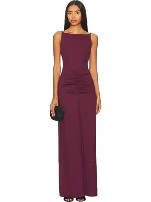 Susana Monaco High Neck Jersey Gown - Malbec