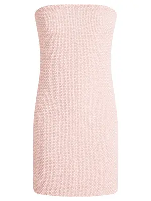 Alice + Olivia Leia Strapless Beaded Mini Dress - Pastel Pink