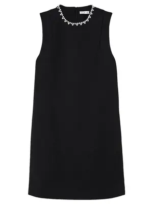 AREA Crystal-embellished Cutout Mini Dress - Black