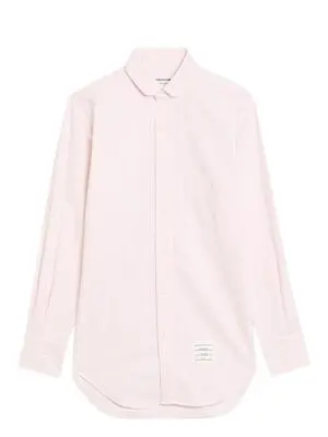 Thom Browne Striped Cotton Oxford Shirt - Baby Pink