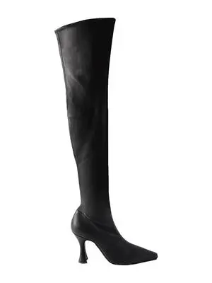 NEOUS Ran Stretch-leather Over-the-knee Boots - Black