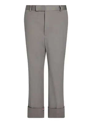 Thom Browne Cotton-Twill Pants Gray