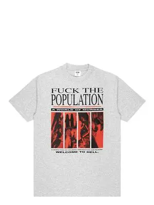 FTP World Of Murder Tee Shirt - Heather Grey
