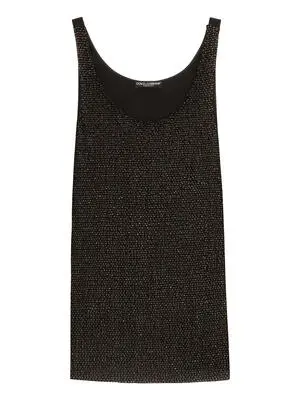 Dolce & Gabbana Embroidered Silk Singlet - Multicolor